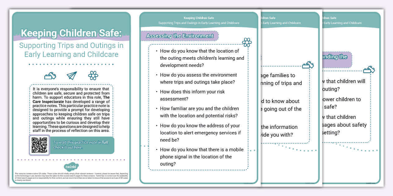 Keeping Children Safe: Trips and Outings Reflection Cards