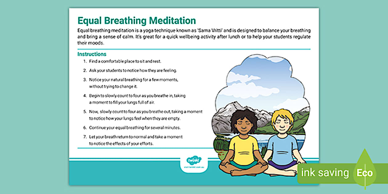 Equal Breathing Meditation Lesson Plan (teacher made)