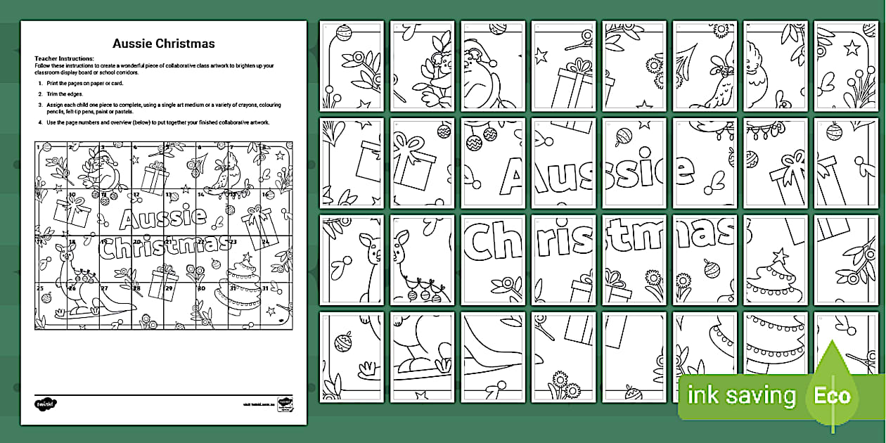 Aussie Christmas Collaborative Art Project