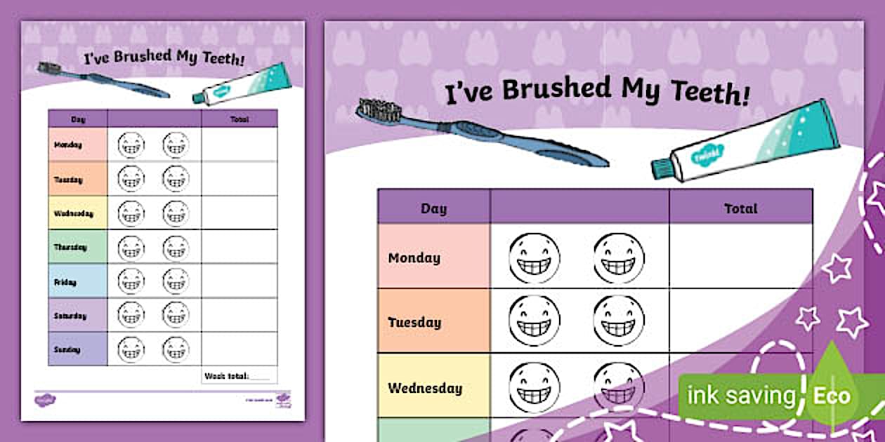 Editable Brush Your Teeth Reward Chart (teacher made)
