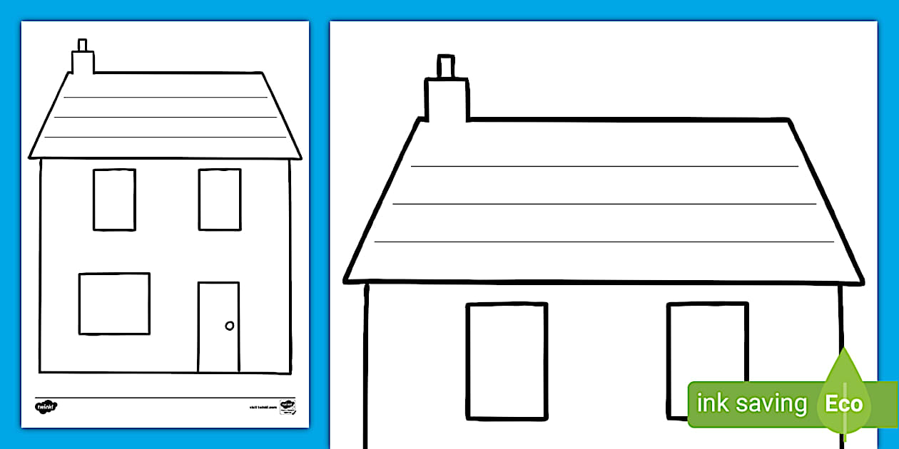 House Writing Template (teacher made) - Twinkl