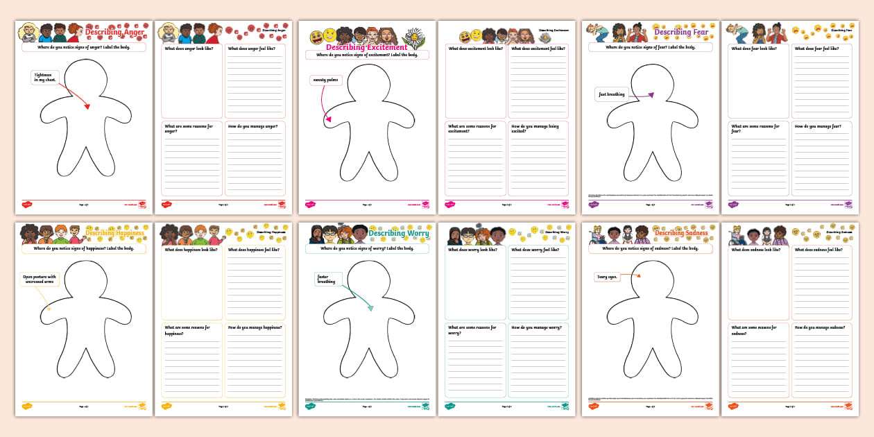 Describing Our Emotions Activity Sheet Pack