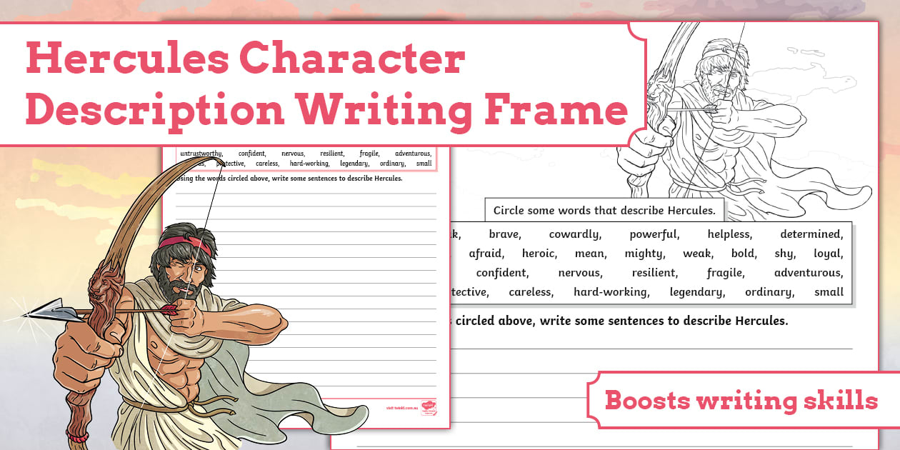 Hercules Character Description Writing Frame