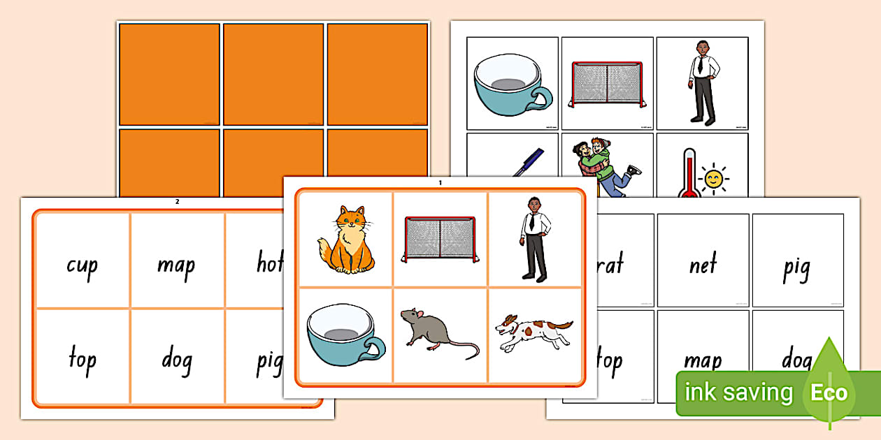 Level 2 CVC Bingo Game (teacher made) - Twinkl
