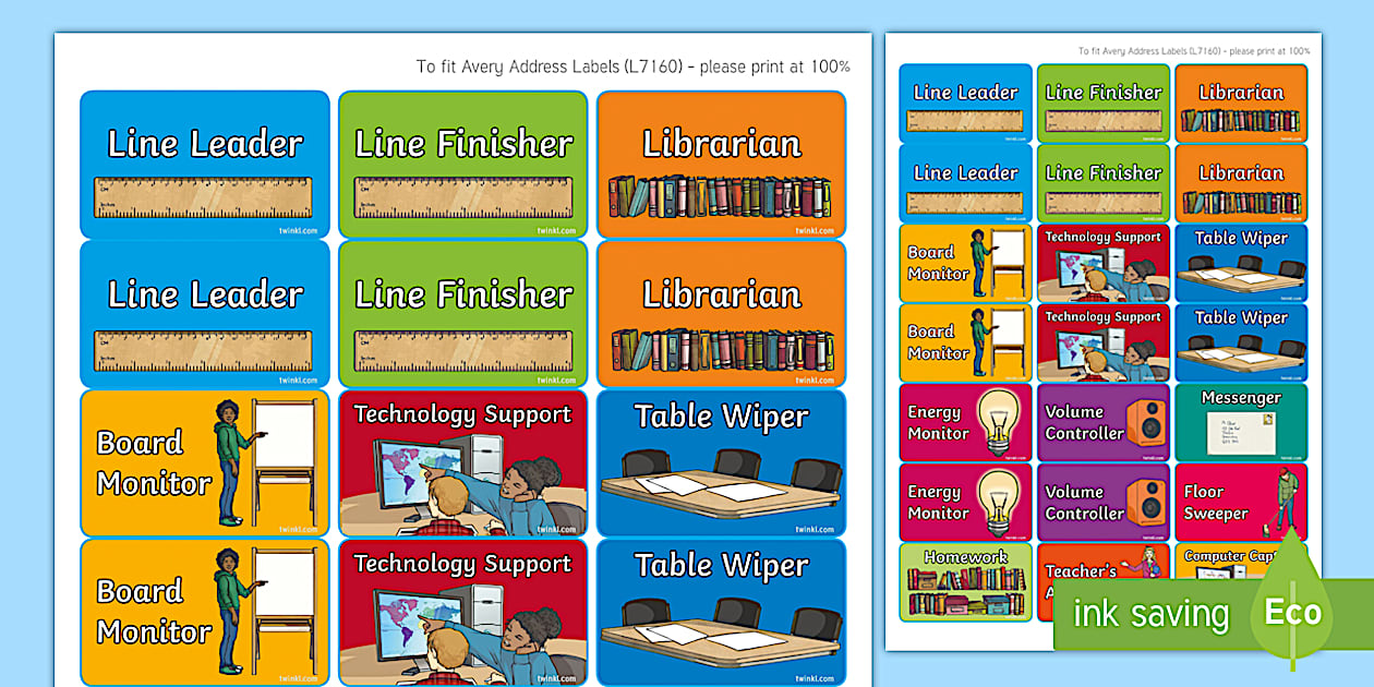 CfE Classroom Jobs Display Labels (teacher made) - Twinkl