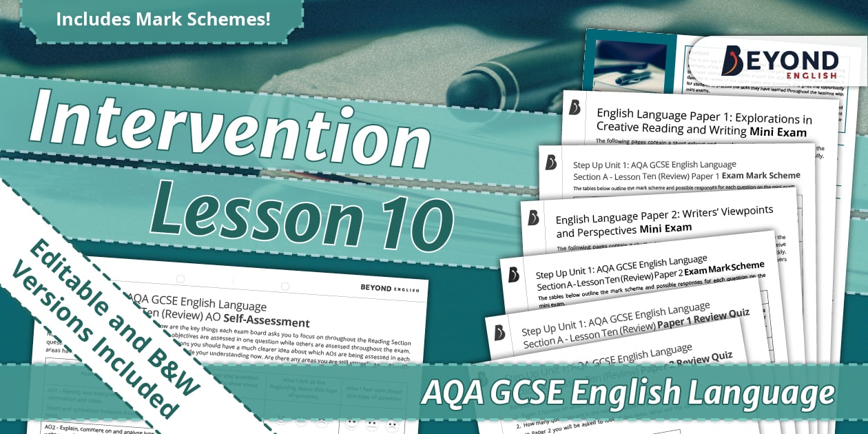 English Intervention Resources 10 | AQA English Language
