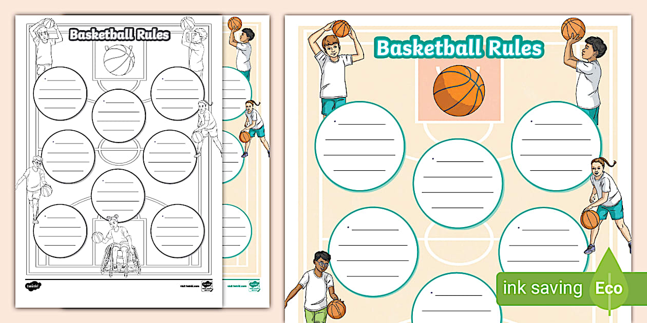 Basketball Rules Writing Template (teacher made) - Twinkl