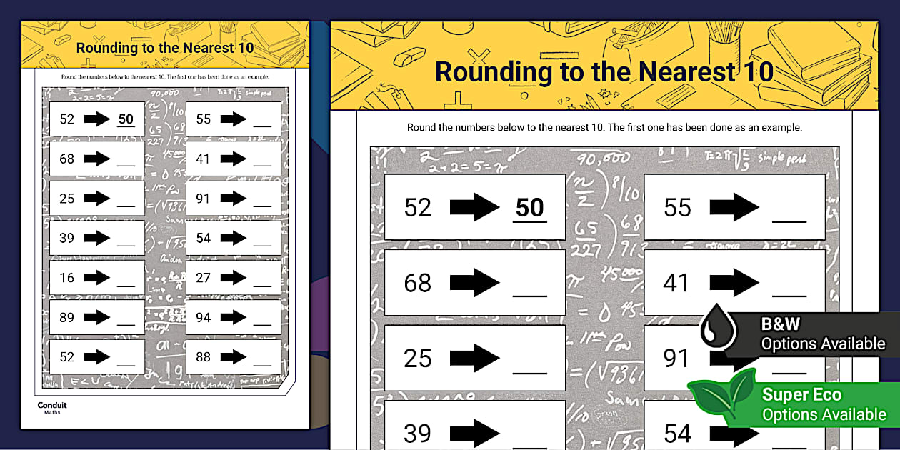 Reinforcing Rounding: Nearest 10 (Up To 100) Activity Sheet