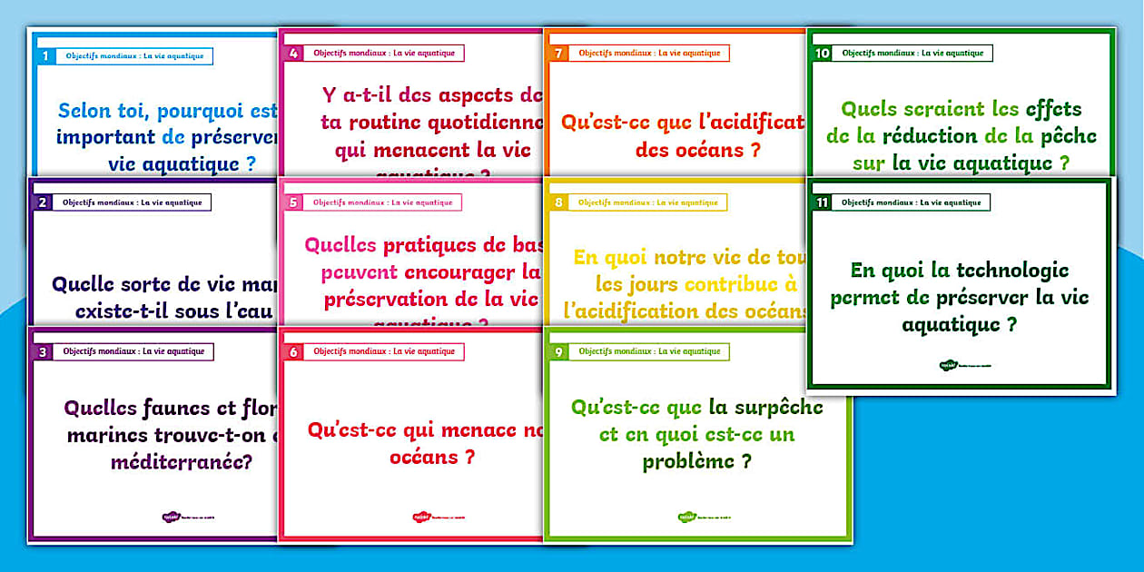Affiches : Questions sur la vie aquatique