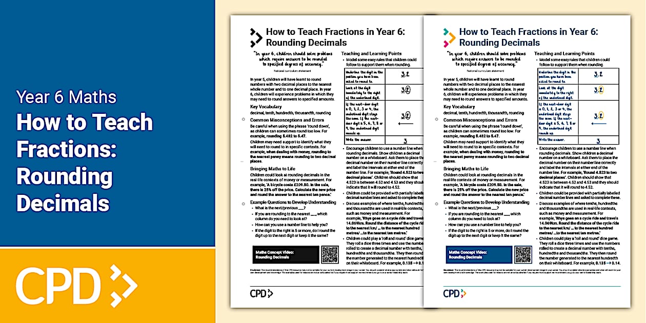 How to Teach Fractions in Year 6: Rounding Decimals - Twinkl