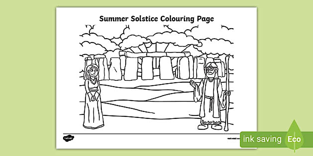 Summer Solstice Colouring Sheet (Teacher-Made) - Twinkl