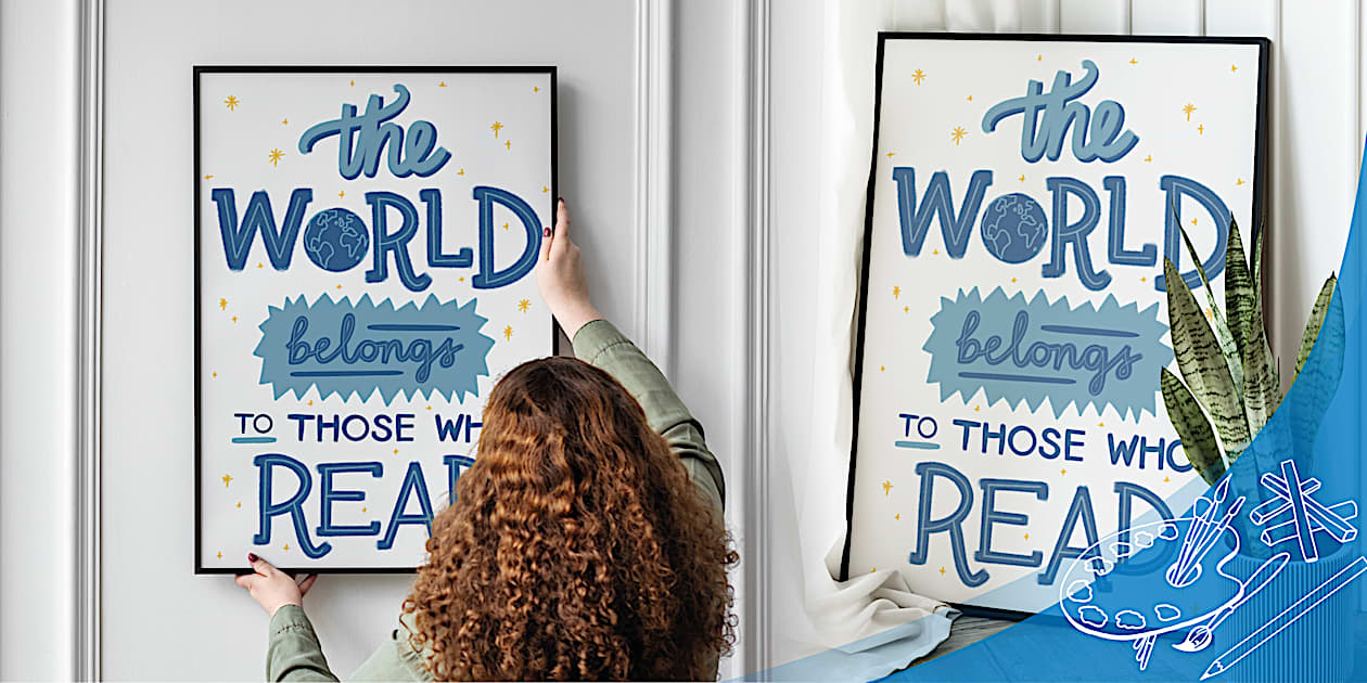 The World Belongs to Those Who Read Inspirational Poster