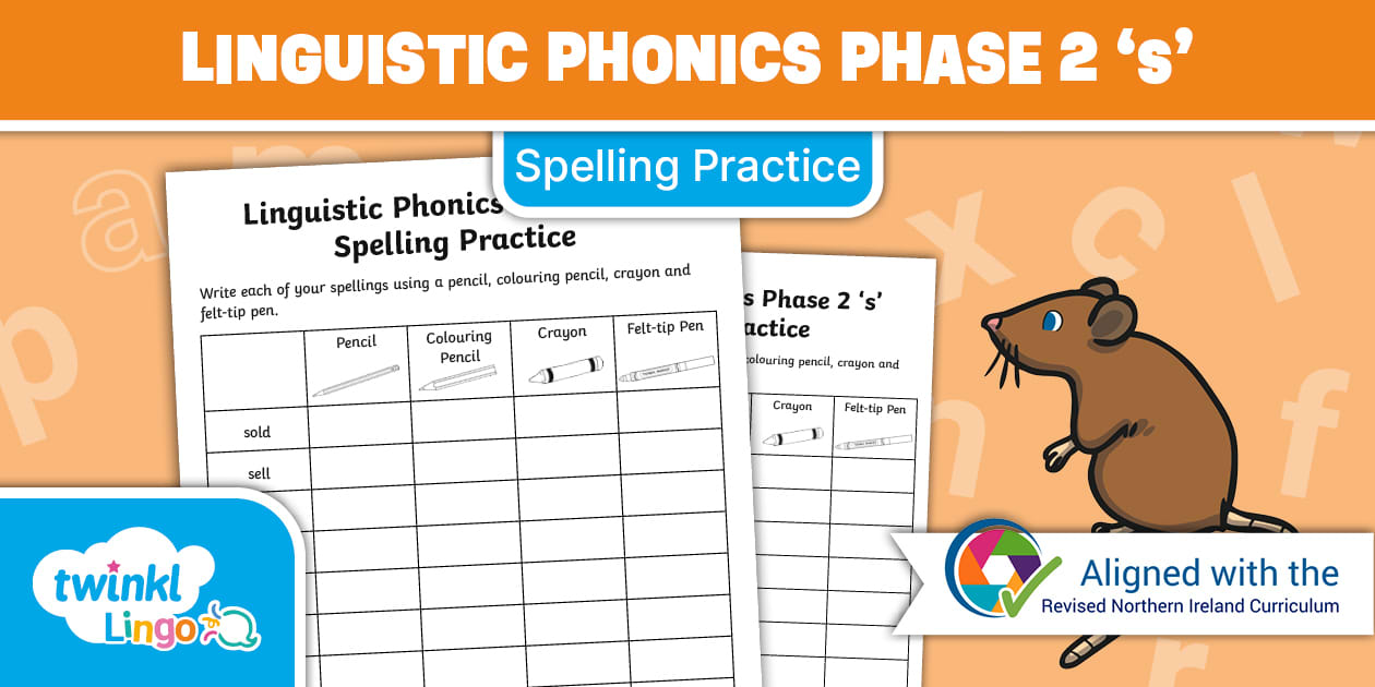 Linguistic Phonics Phase 2 ‘s’ - Spelling Practice