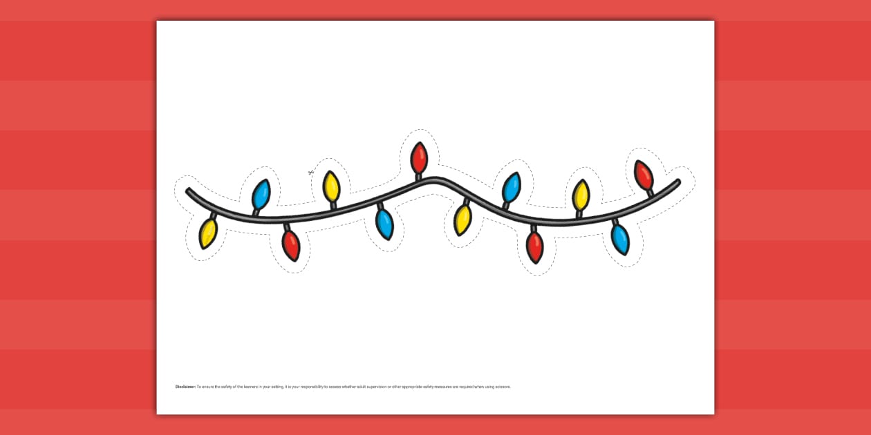 Christmas Fairy Light Cut-Outs - Twinkl Christmas - Twinkl