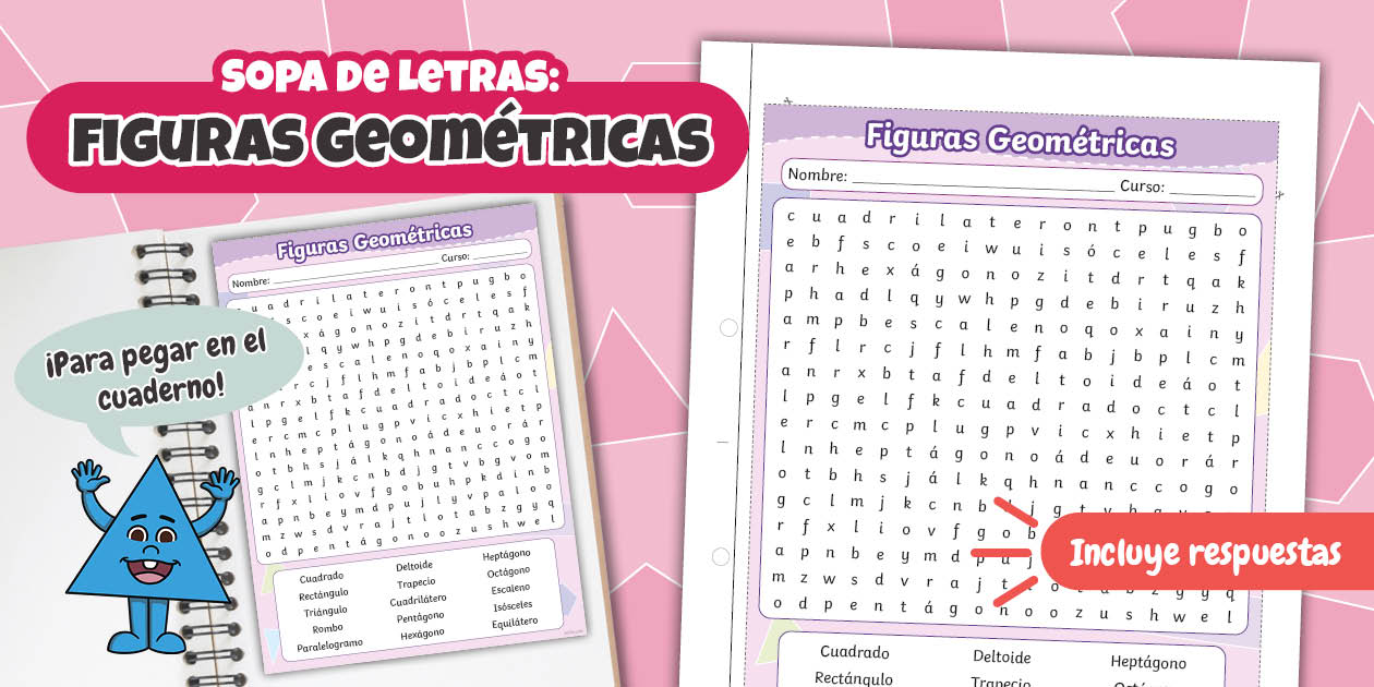 Sopa de Letras | Geometría para Niños | Matemáticas