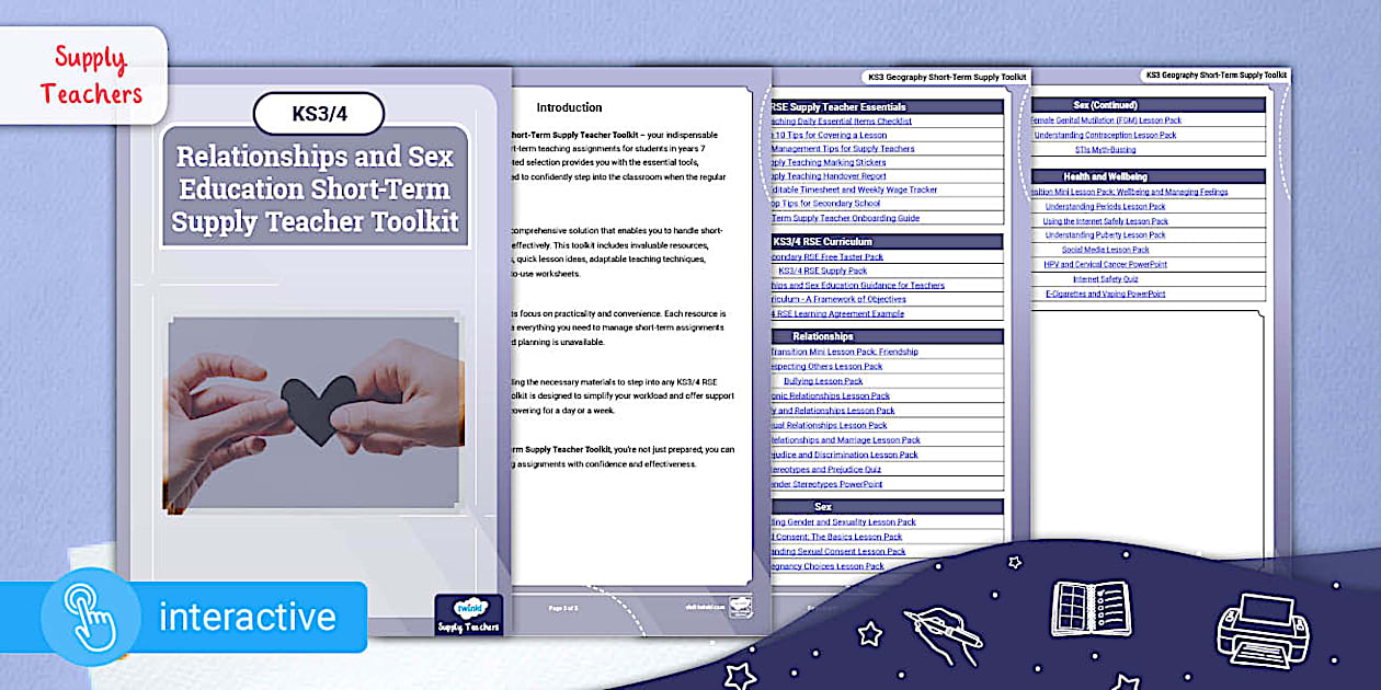 KS3/4 RSE: Relationship and Sex Education Short-Term Toolkit