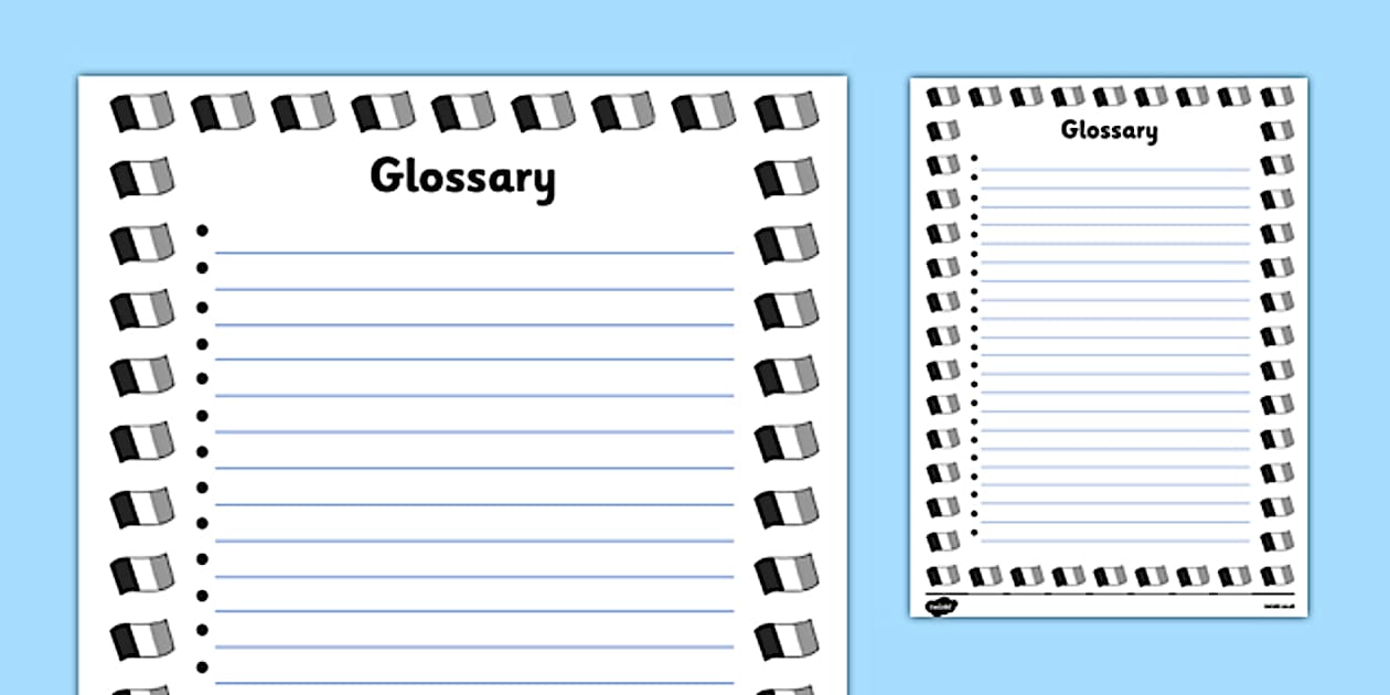 Editable My French Fact File Glossary Template - Twinkl