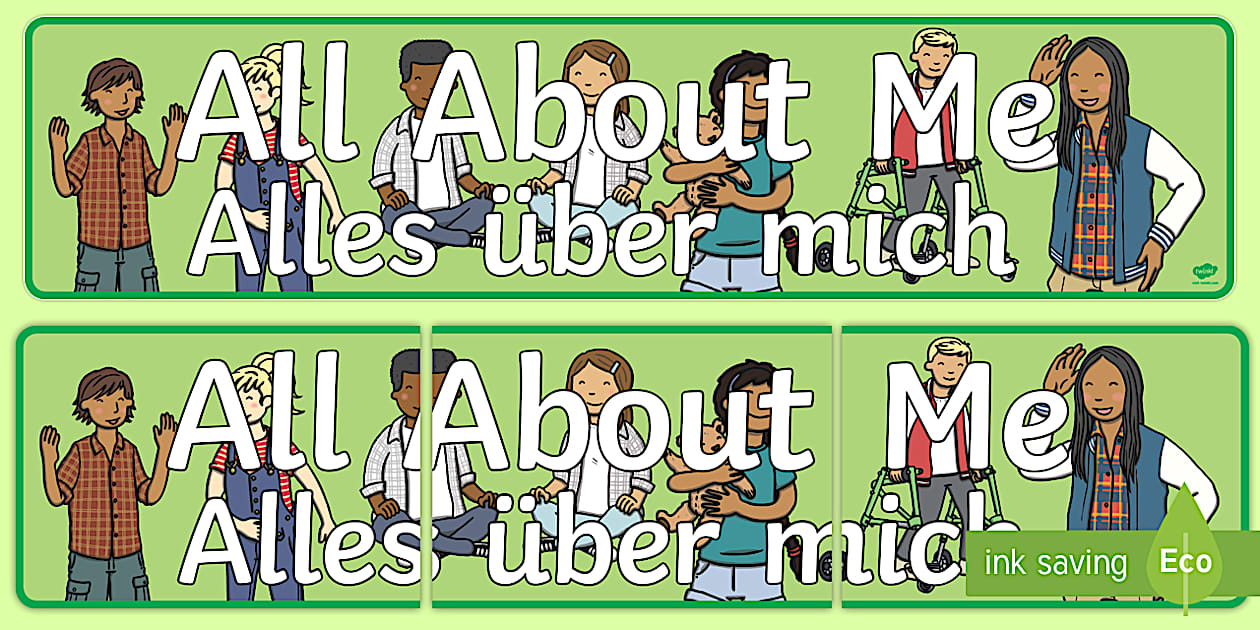 All about Me Display Banner English/German - EAL, German, All About Me ...