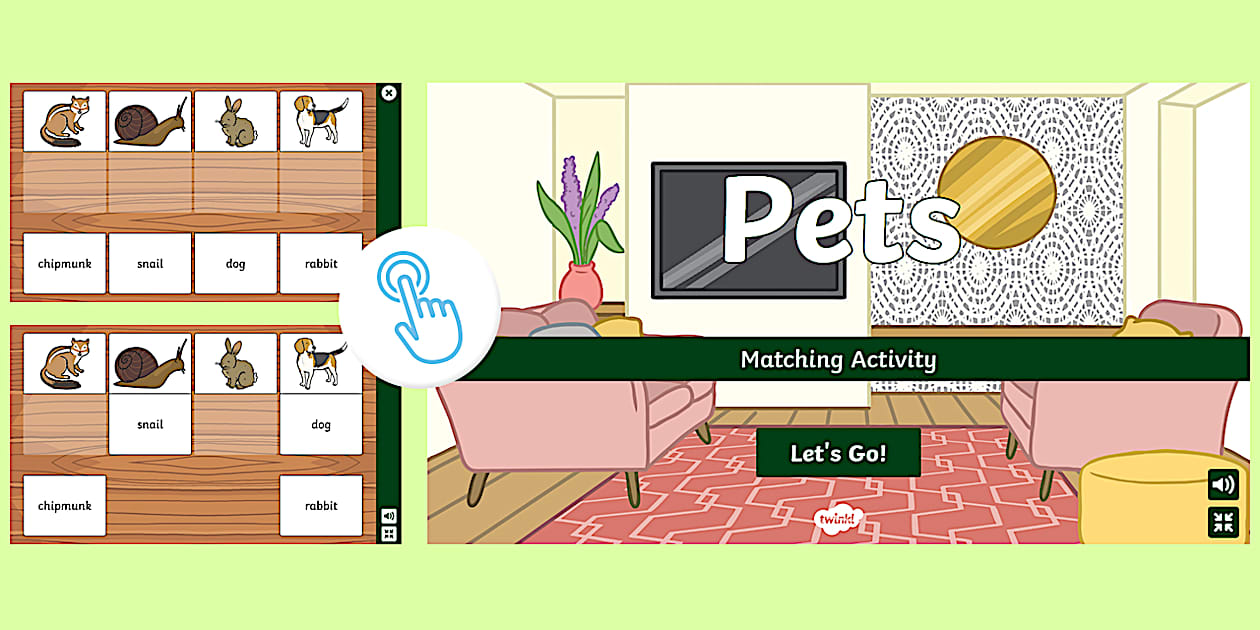 Interactive Pets Matching Activity | Twinkl Go! - Twinkl