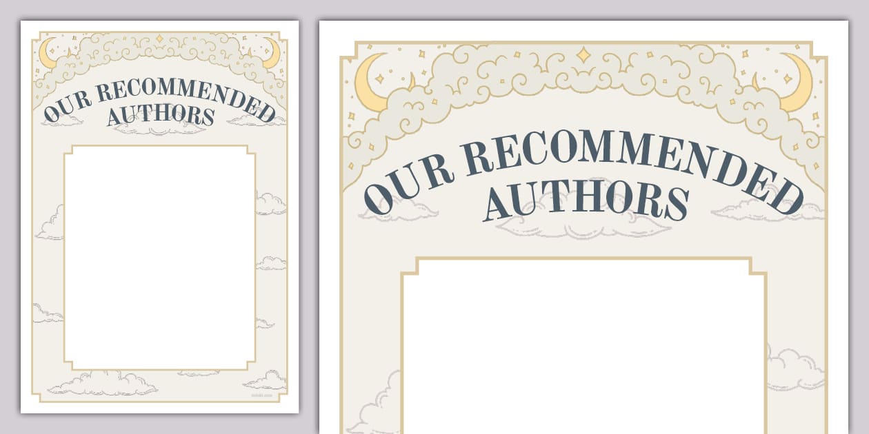Celestial-Themed Our Recommended Authors Display Poster