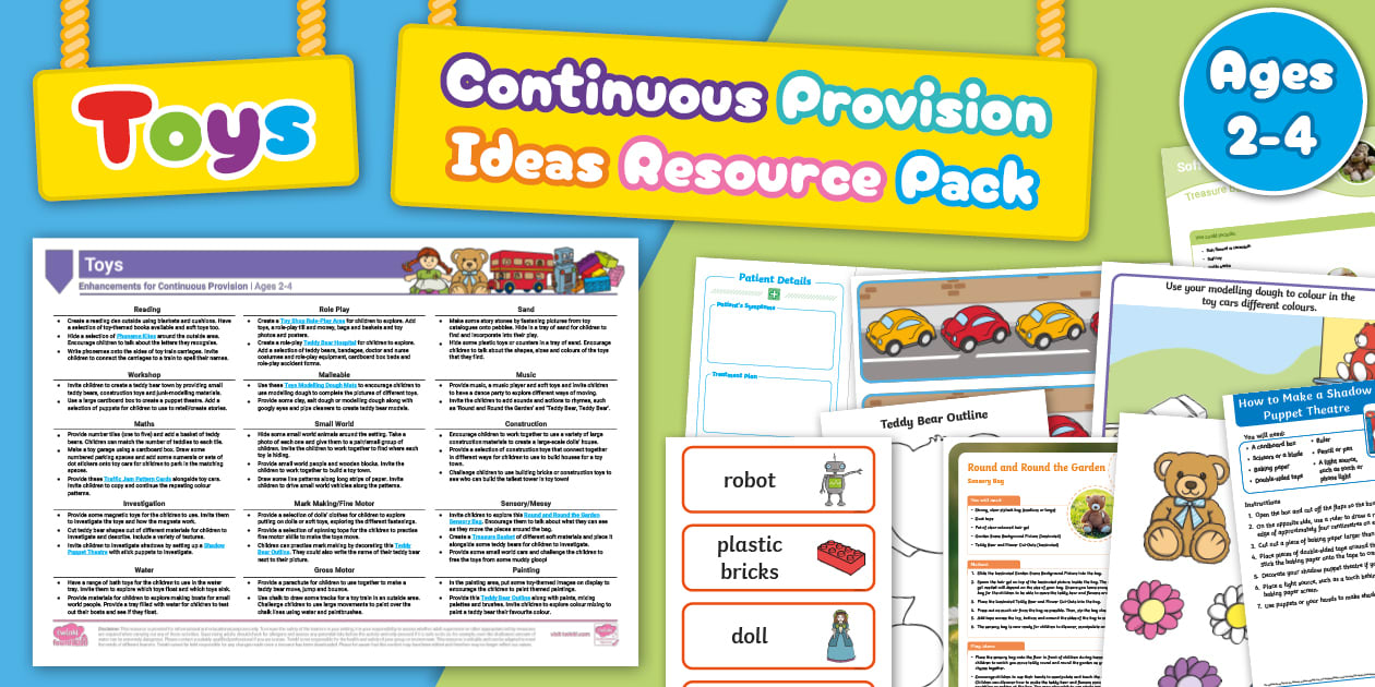 EYFS Toys Continuous Provision Planning & Resources Ages 2-4