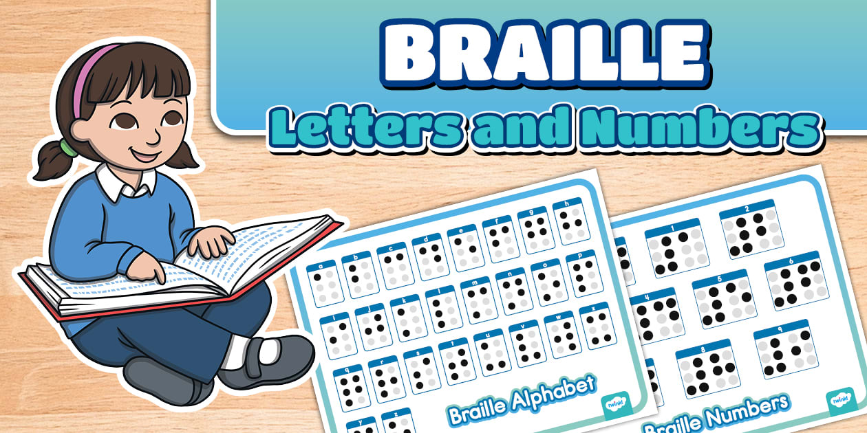 Braille Letters And Numbers Mat Poster