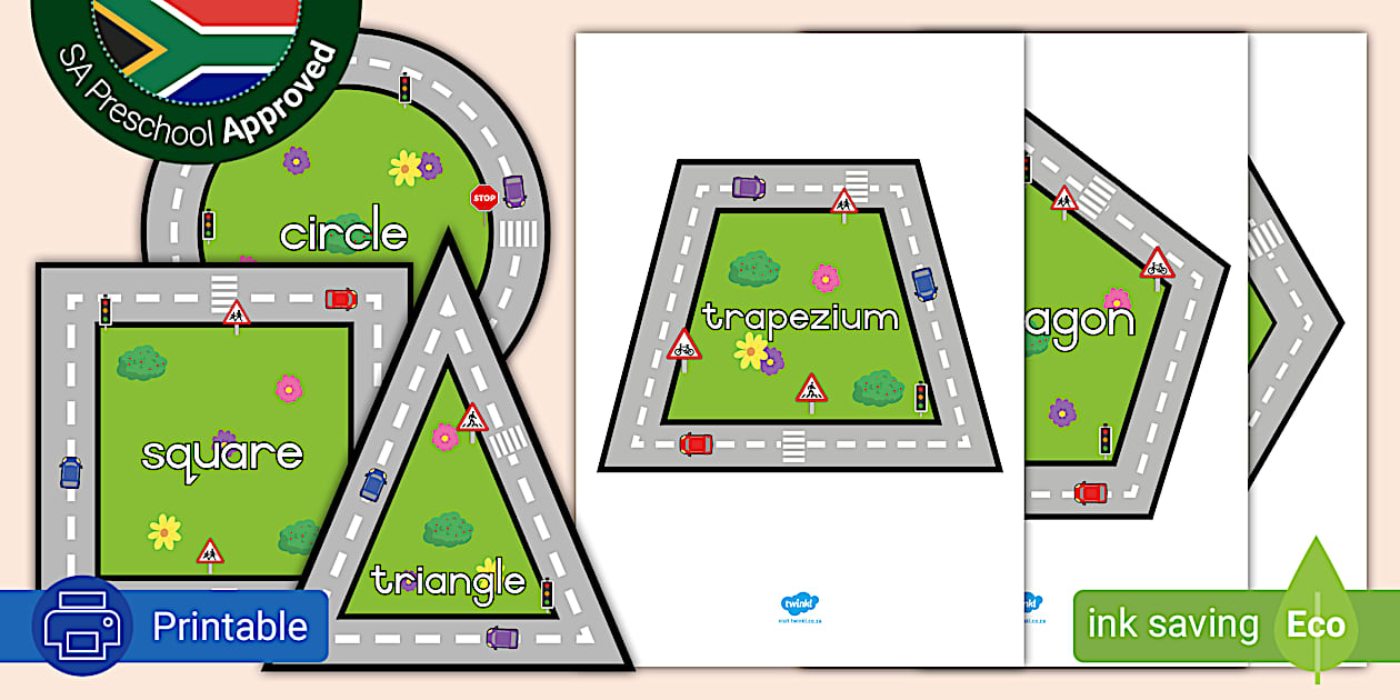 Road Safety Road Shapes (Teacher-Made) - Twinkl