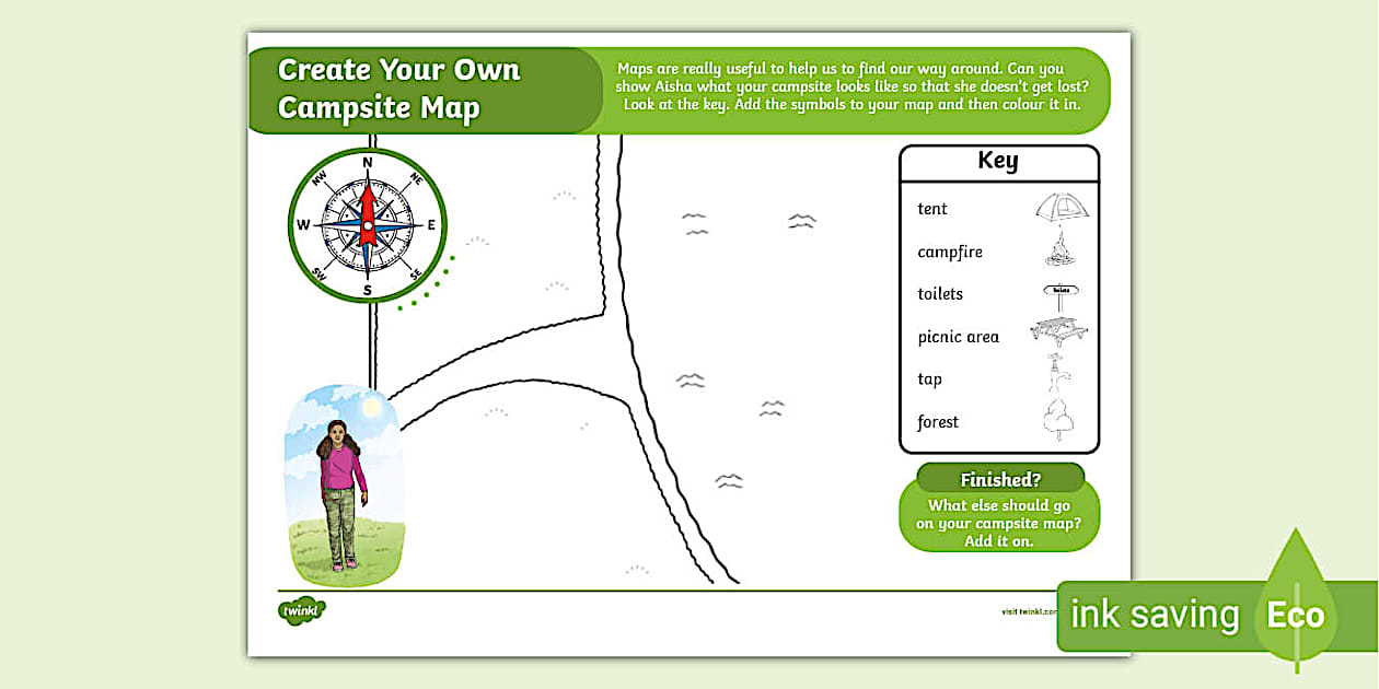 Create Your Own Campsite Map (teacher made) - Twinkl