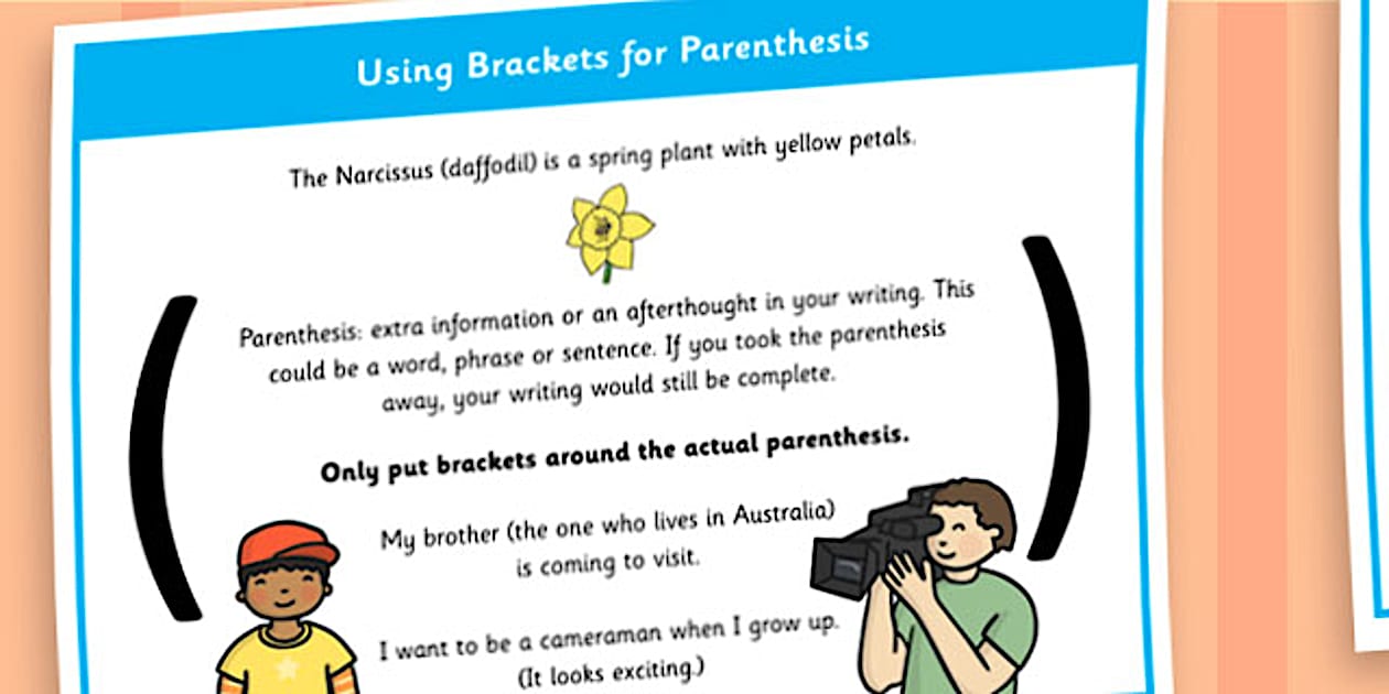 Using Brackets for Parenthesis Display Poster - Parenthesis