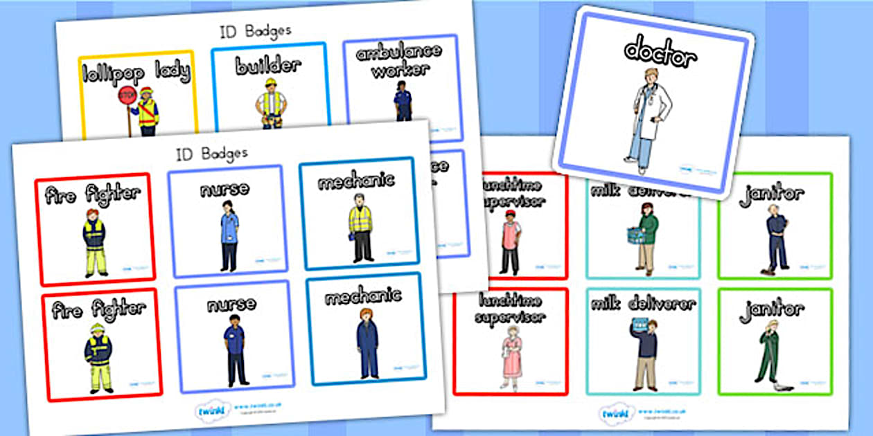People Who Help Us Role Play Badges (teacher made) - Twinkl