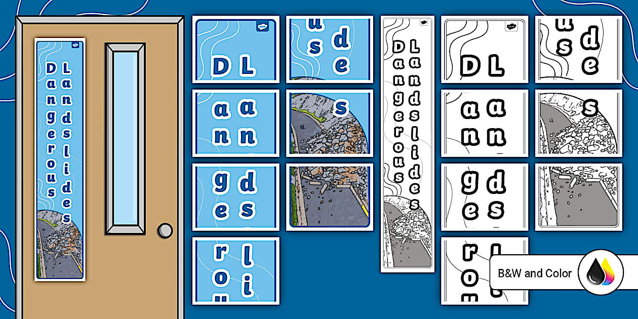 Earth Science: Dangerous Landslides Vertical Banner - Twinkl