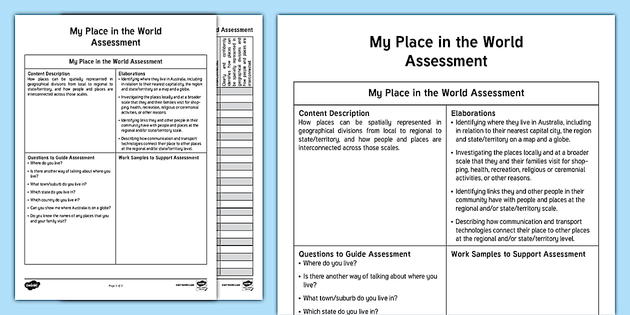 Year 2 Geography Assessment Tracker (teacher made) - Twinkl