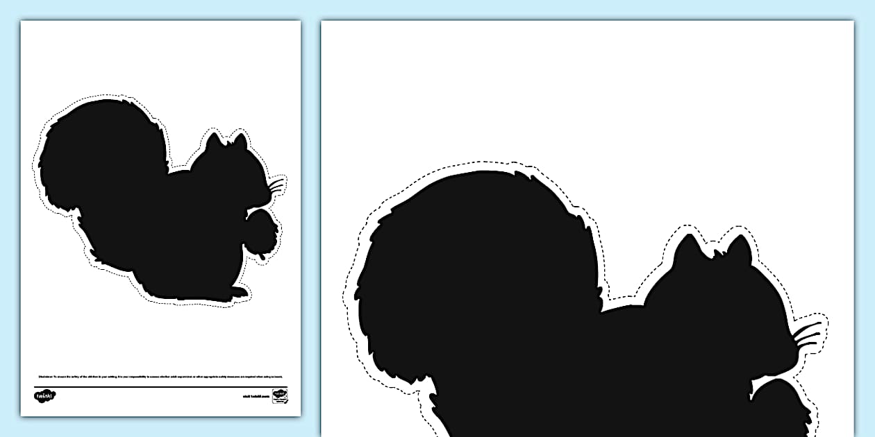 Printable Squirrel Silhouette Cut-Out - Display Resource