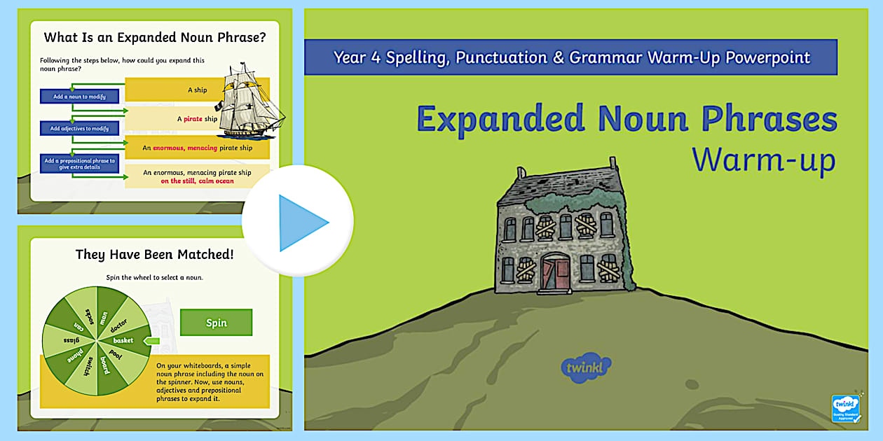 KS2 Expanded Noun Phrases Warm-Up PowerPoint (teacher made)