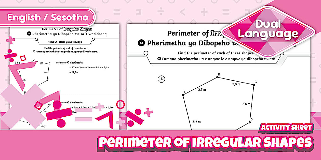 Perimeter of Irregular Shapes Activity Sheet