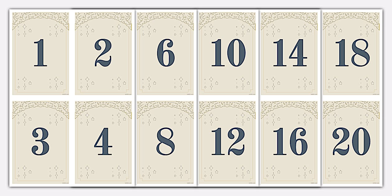👉 Celestial-Themed Number 0-20 Number Cards - Twinkl