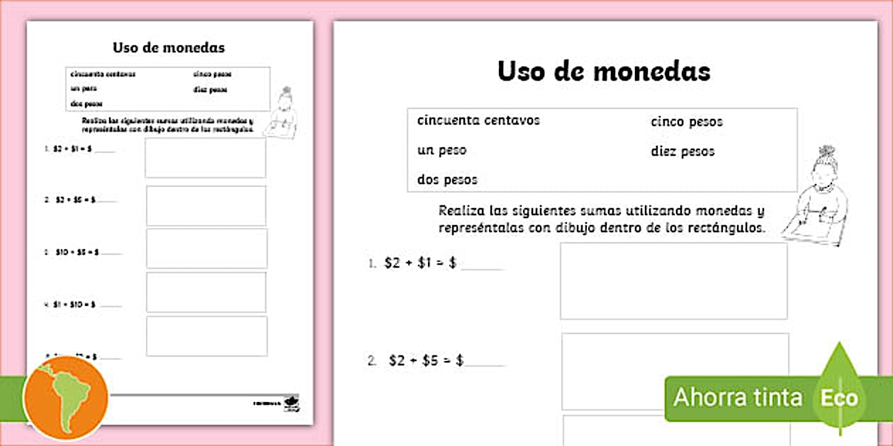 Actividadad: Las monedas- Guía de trabajo (teacher made)