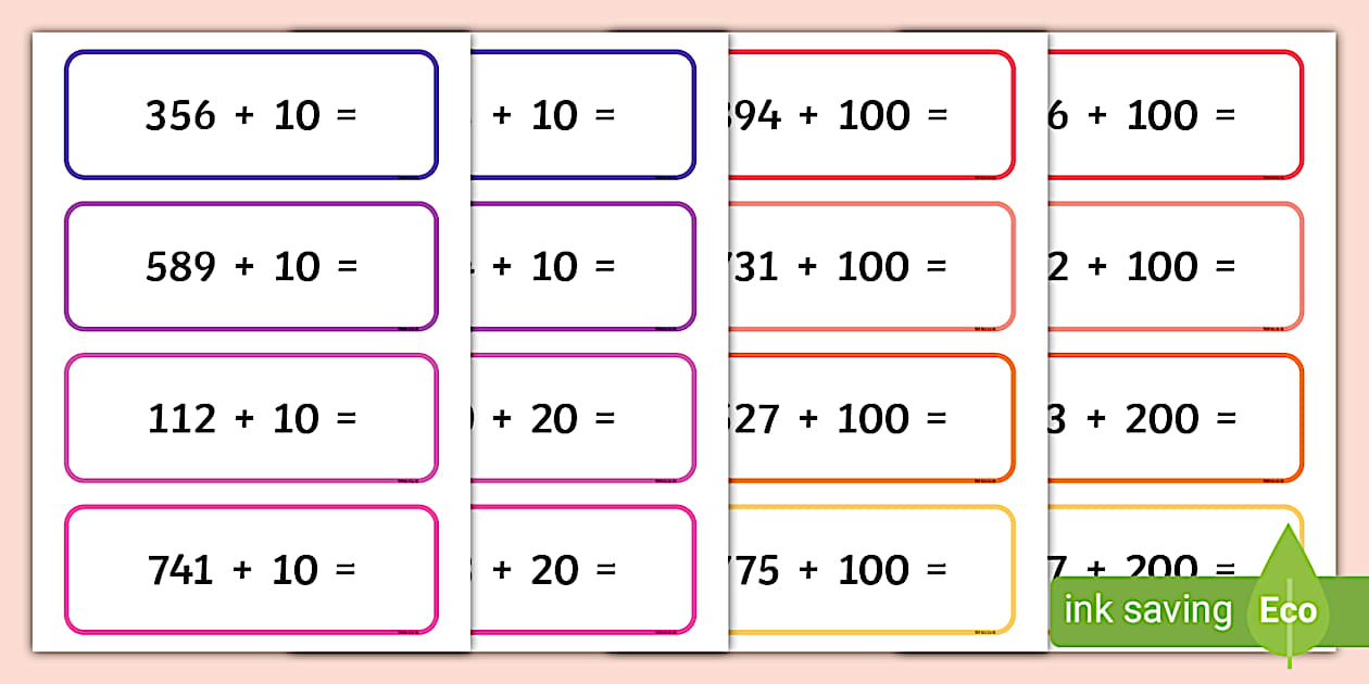 👉 Adding Multiples of 10 and 100 to a 3–3-digit number 👉 Adding Multiples of 10 and 100 to a 3–3-digit number
