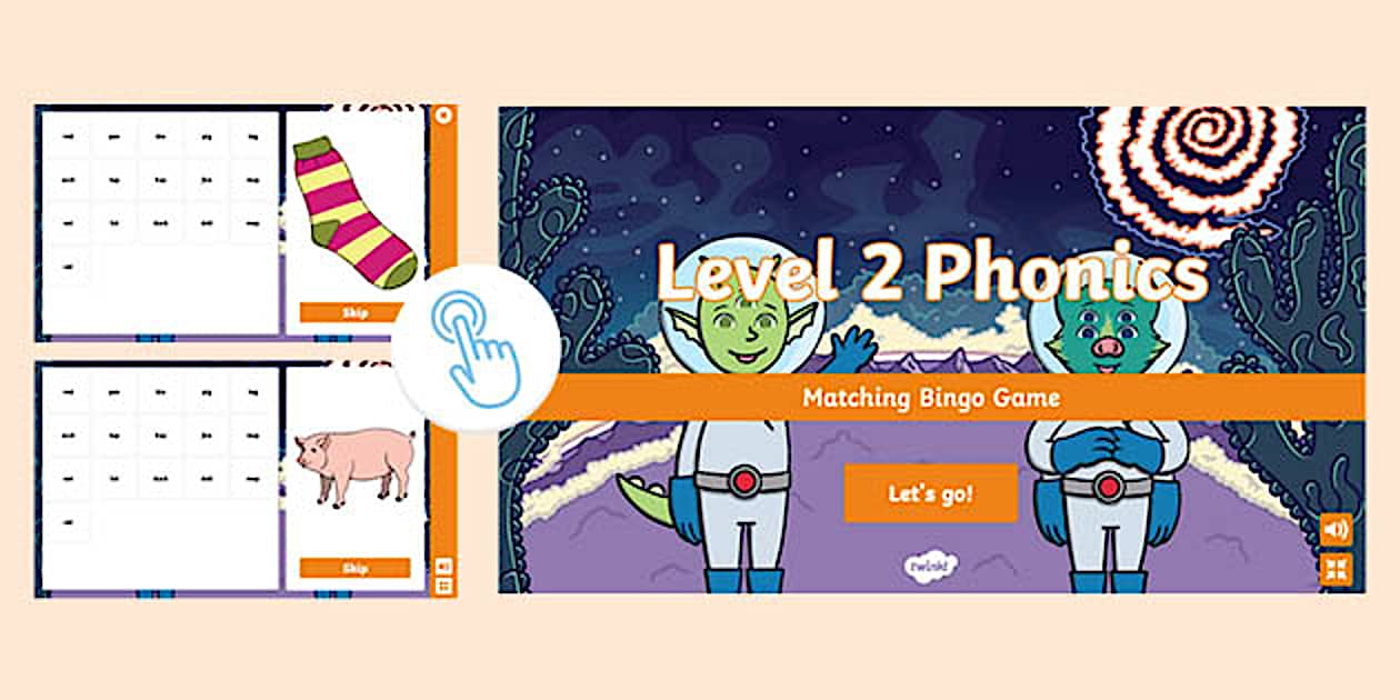Level 2 Phonics Matching Bingo Game (teacher made) - Twinkl