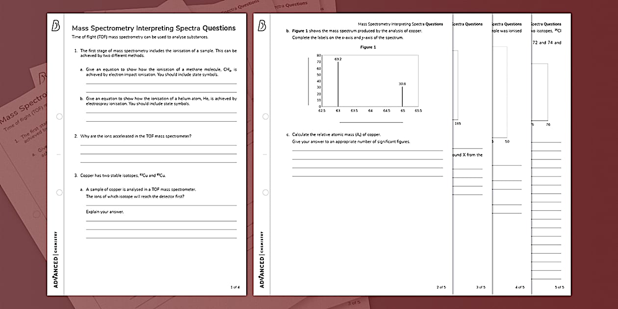 Mass Spectrometry Interpreting Spectra Questions | Beyond