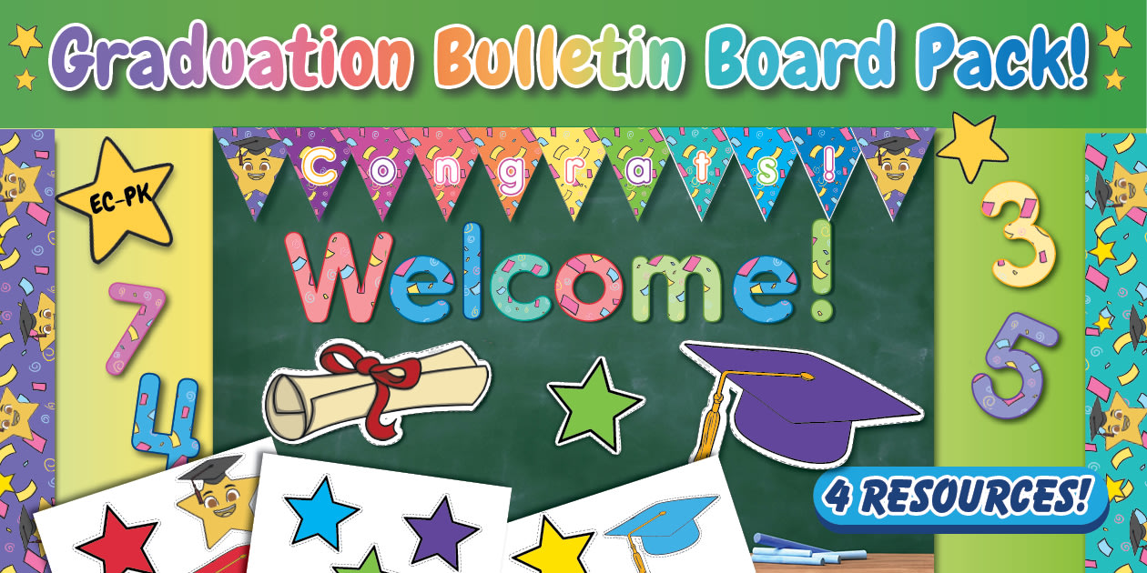 It's Graduation Day! Bulletin Board Pack (teacher made)