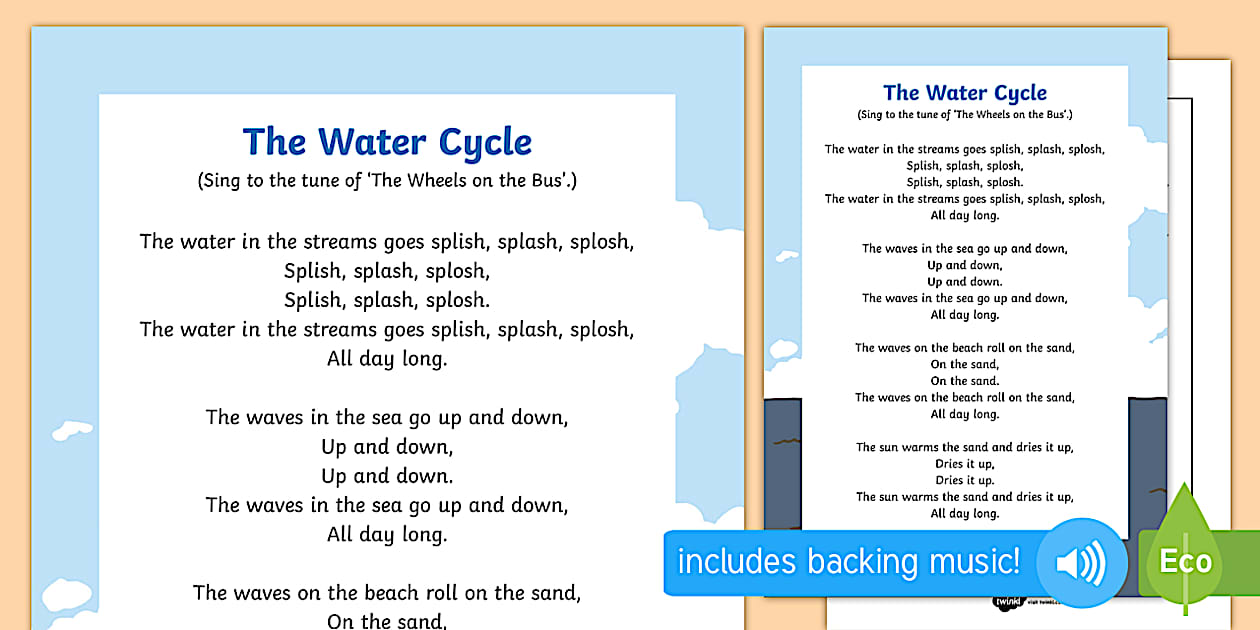 The Water Cycle Song | Lyrics & Music | Primary Resources