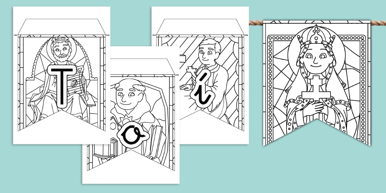 Banderines: Día de Todos los Santos - para colorear