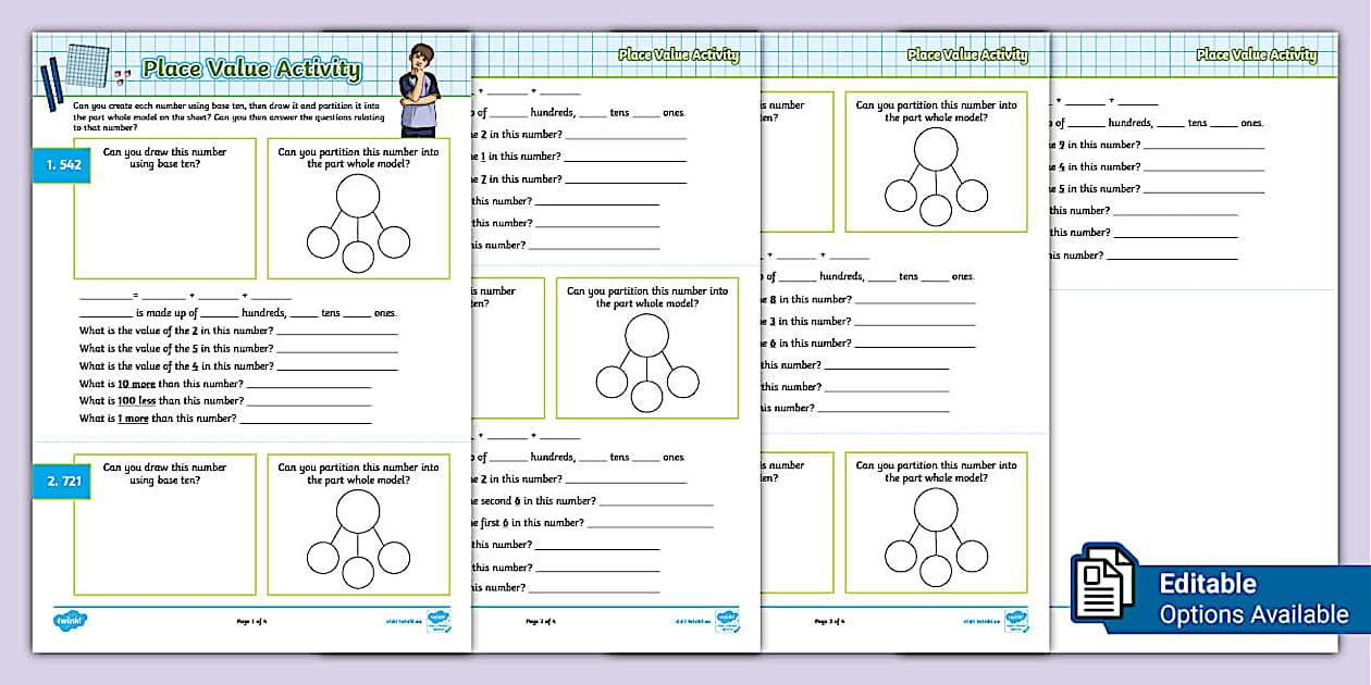 Place Value Base Ten Activity (Teacher-Made) - Twinkl