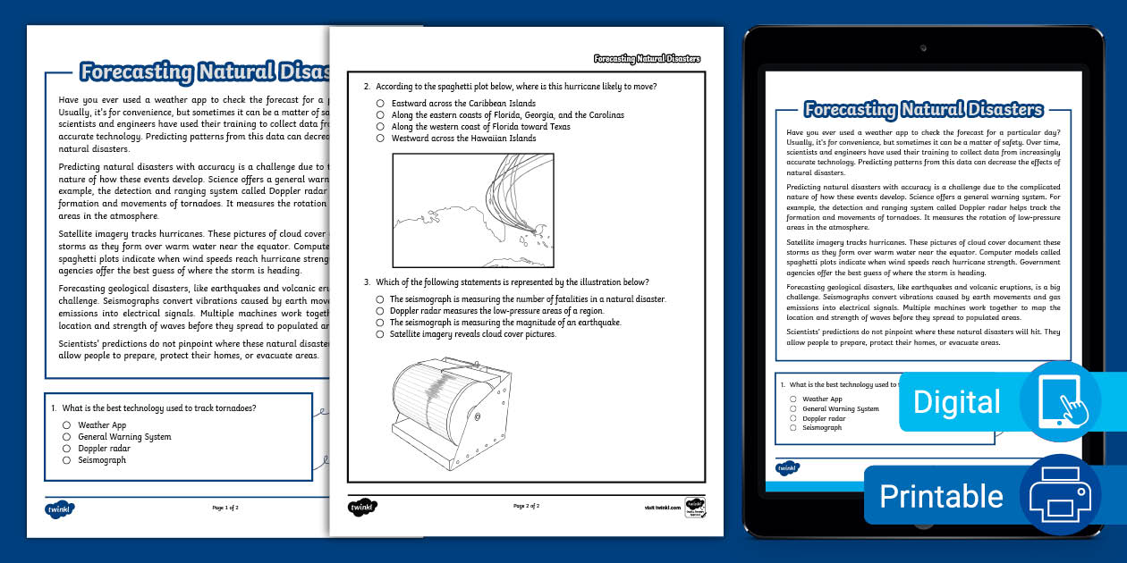 Forecast Hurricane Comprehension | Resource | Twinkl USA