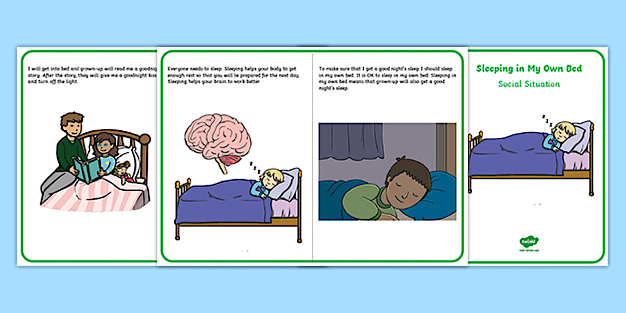 Sleeping in My Bed Social Situation (teacher made) - Twinkl
