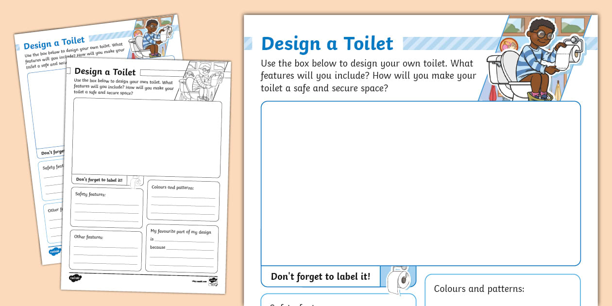 Design a Toilet Worksheet (teacher made) - Twinkl