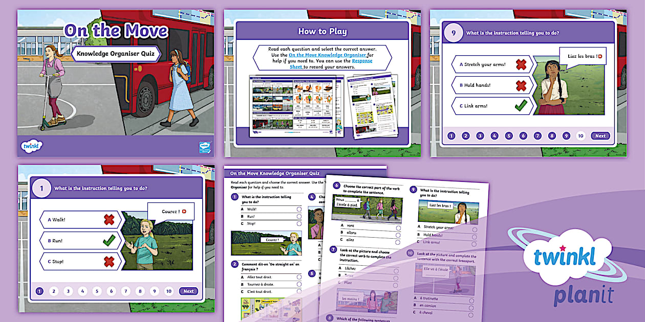 👉 French: All Around Town: Knowledge Organiser Quiz Pack