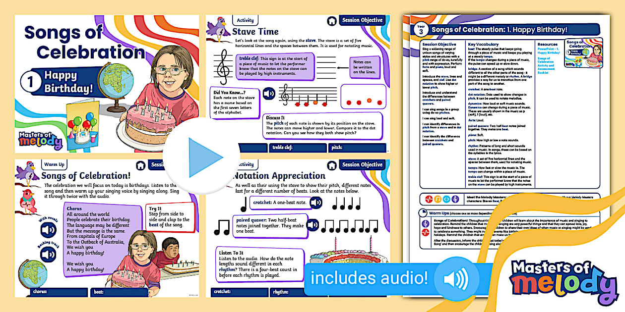 👉 Year 3 Songs of Celebration - Session 1