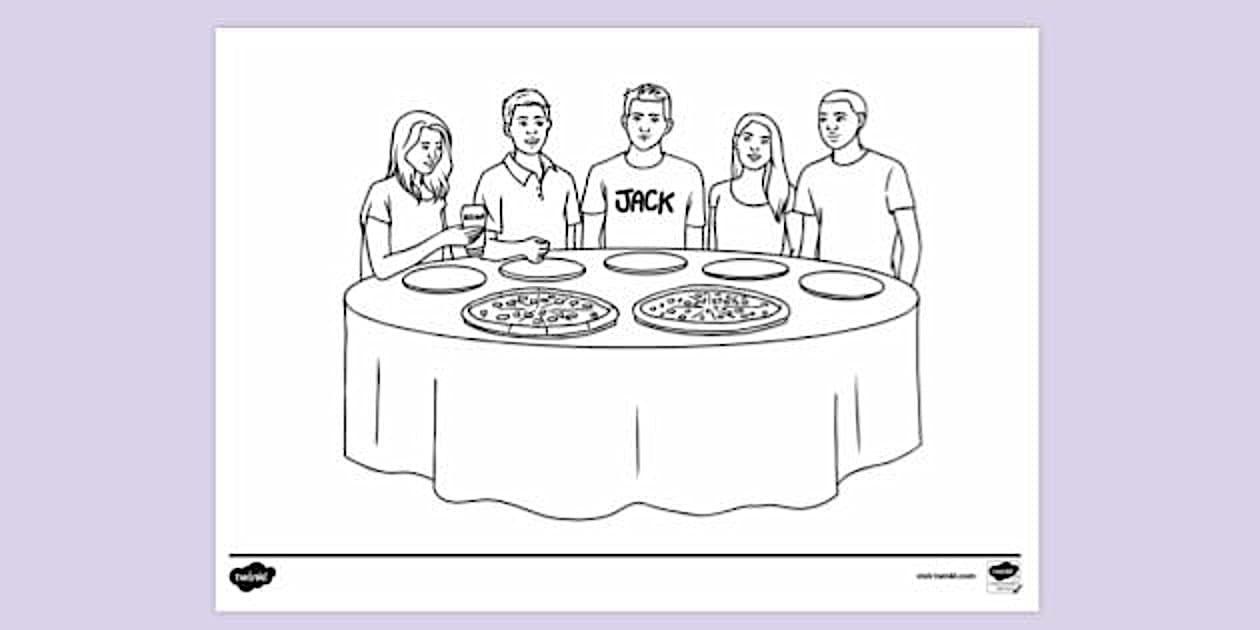 Dinner with Jack Colouring Sheet Colouring | Colouring Sheets